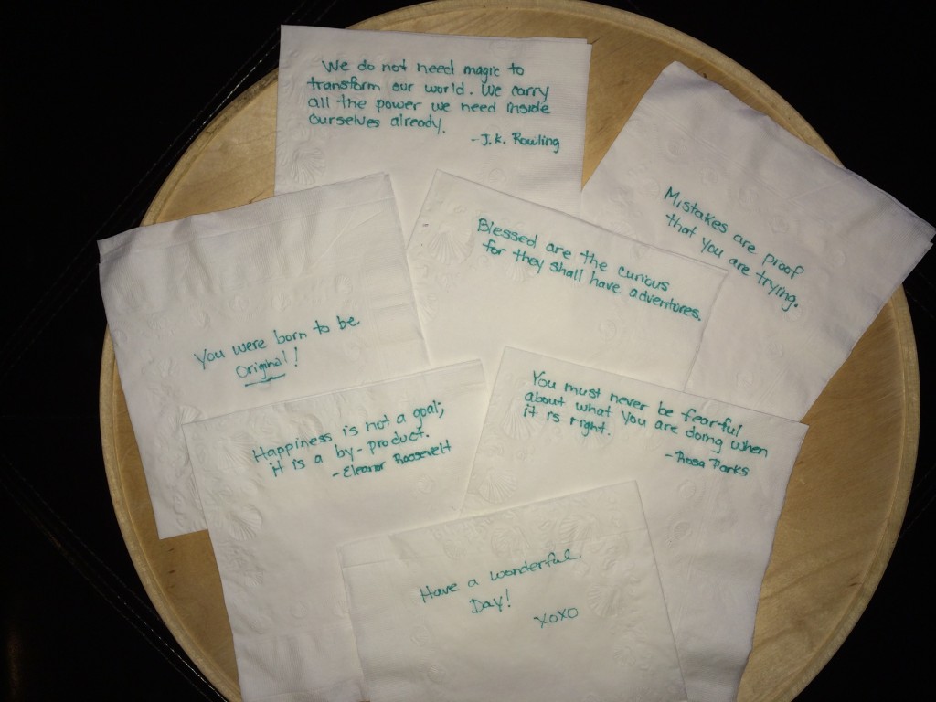 Daily Inspiration - One Napkin Note at a Time! - Positively Stacey