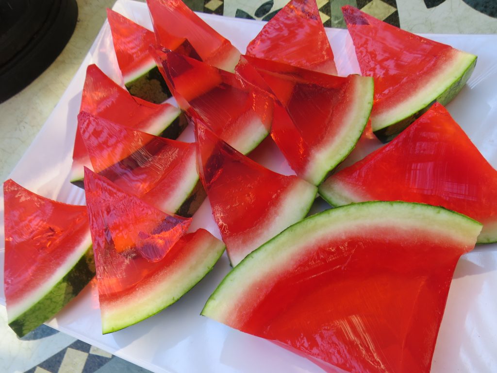 Sliced Watermelon Jello Shots - Positively Stacey