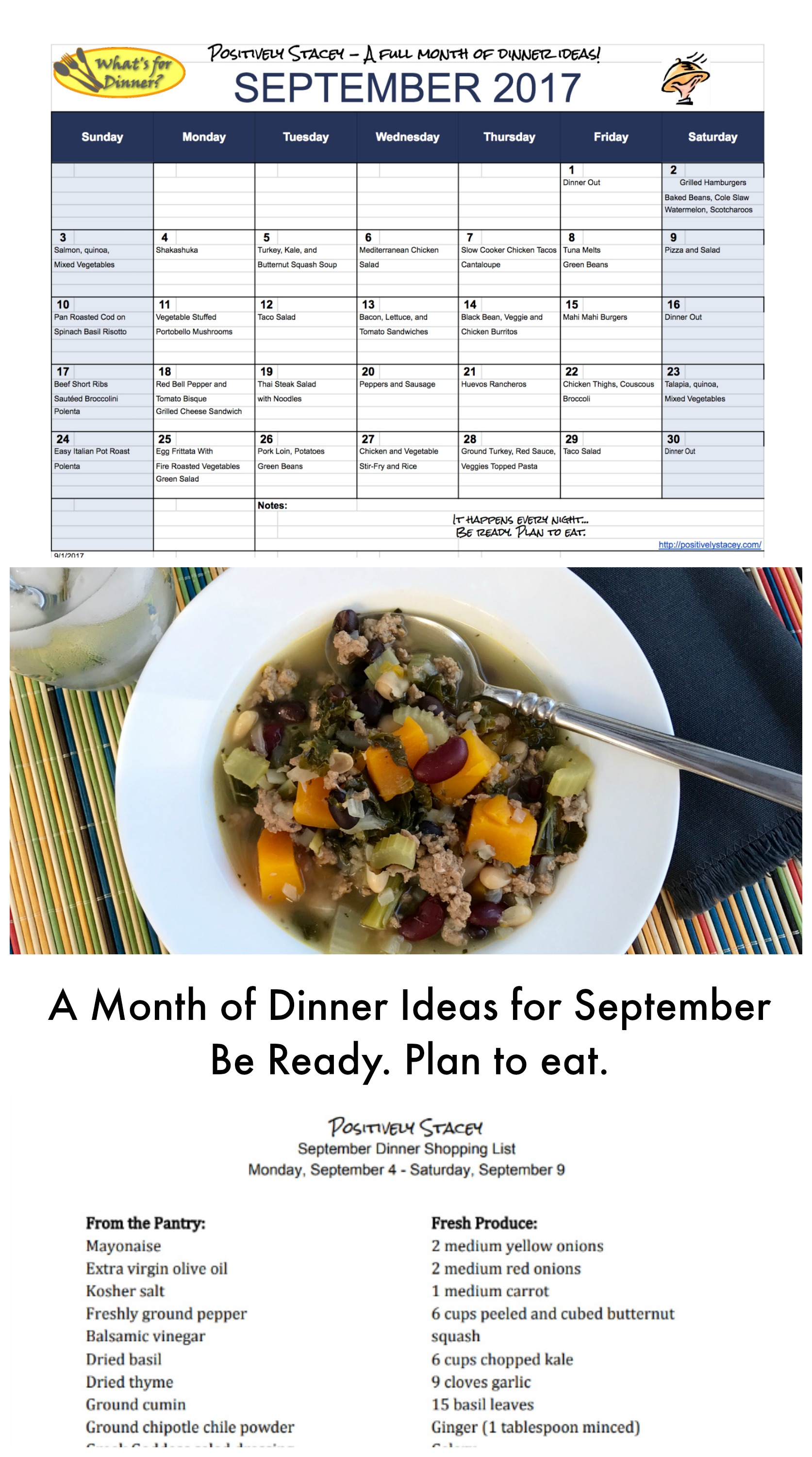 A Month Of Dinner Ideas For September Positively Stacey