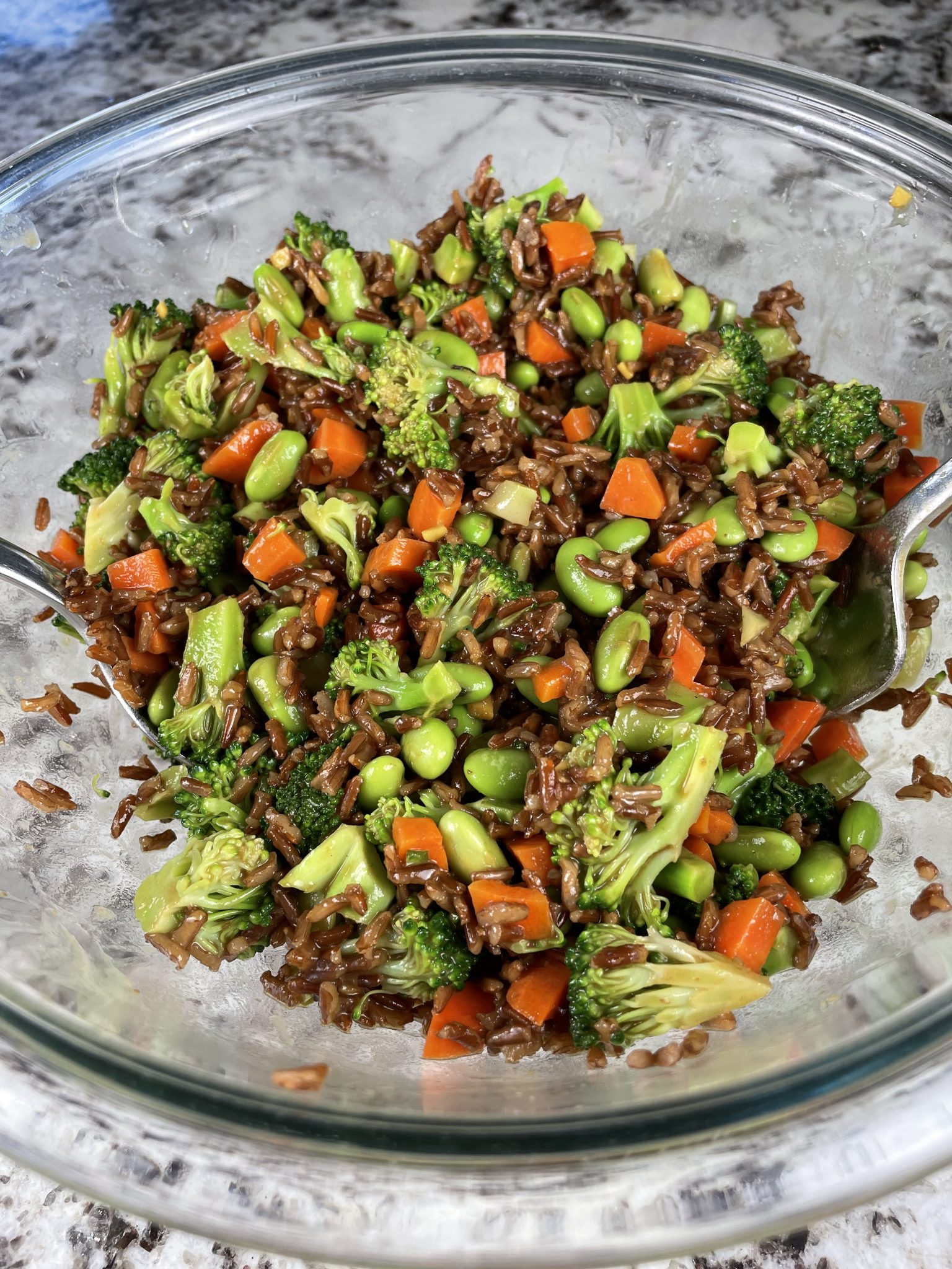 Asian Sesame-Ginger Vegetable and Grain Bowl - Positively Stacey