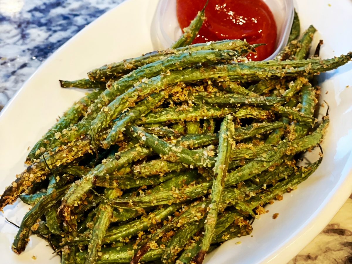 Roasted Green Bean "Fries" - Positively Stacey